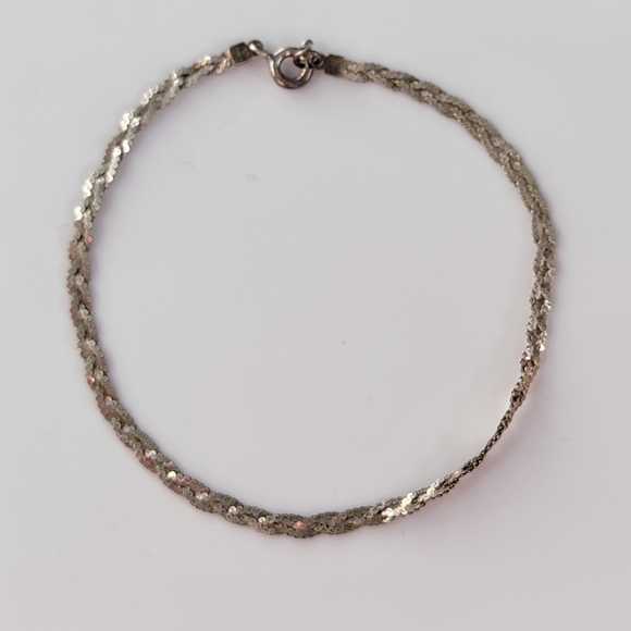 OroAmerica | Jewelry | Vintageitalianbraided Sterling Silver Bracelet ...